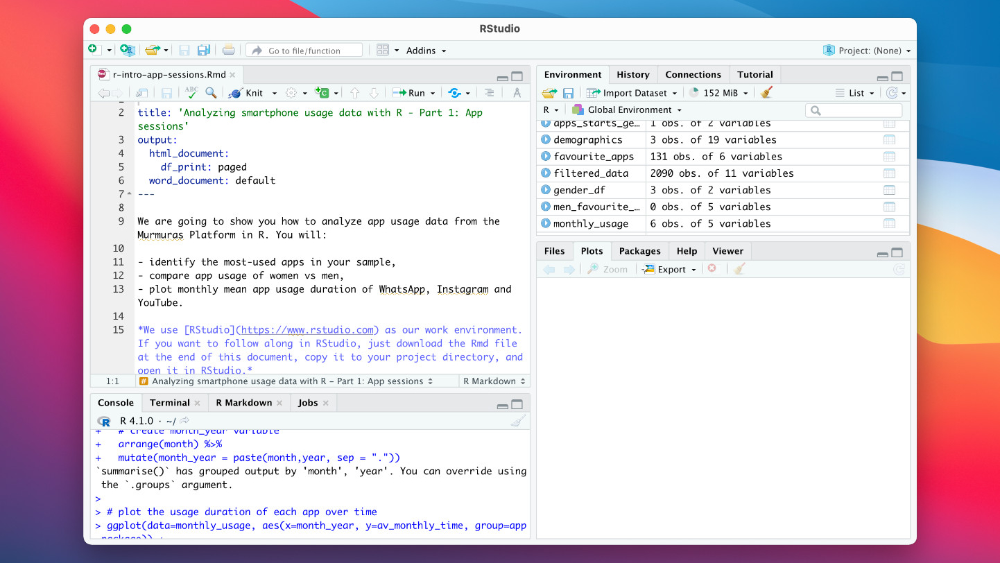 Analysieren von Smartphone-Nutzungsdaten mit R - Teil 1: App-Sessions ...